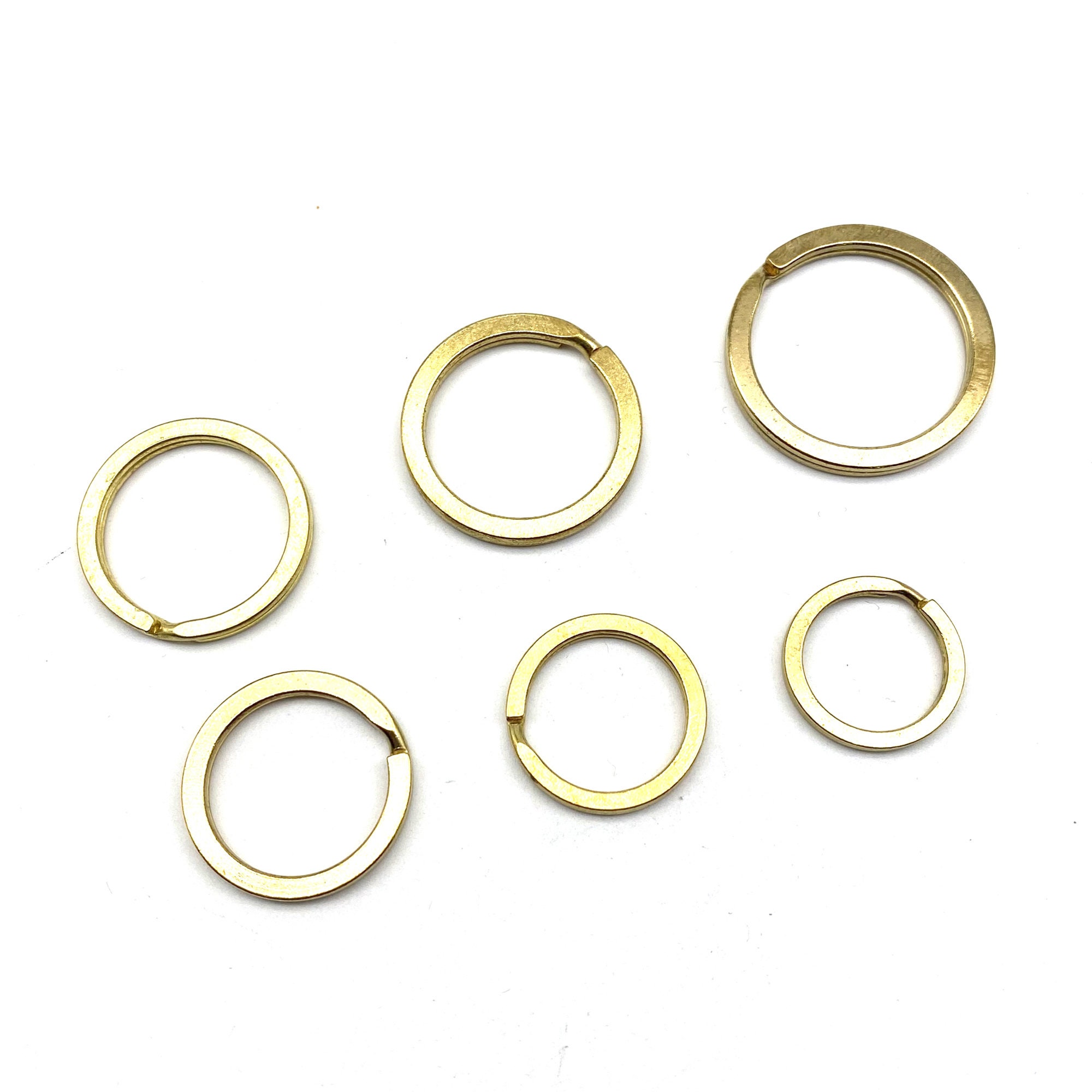Brass Falt Key Rings Key Split Rings Chain Connected Ring Premium ...