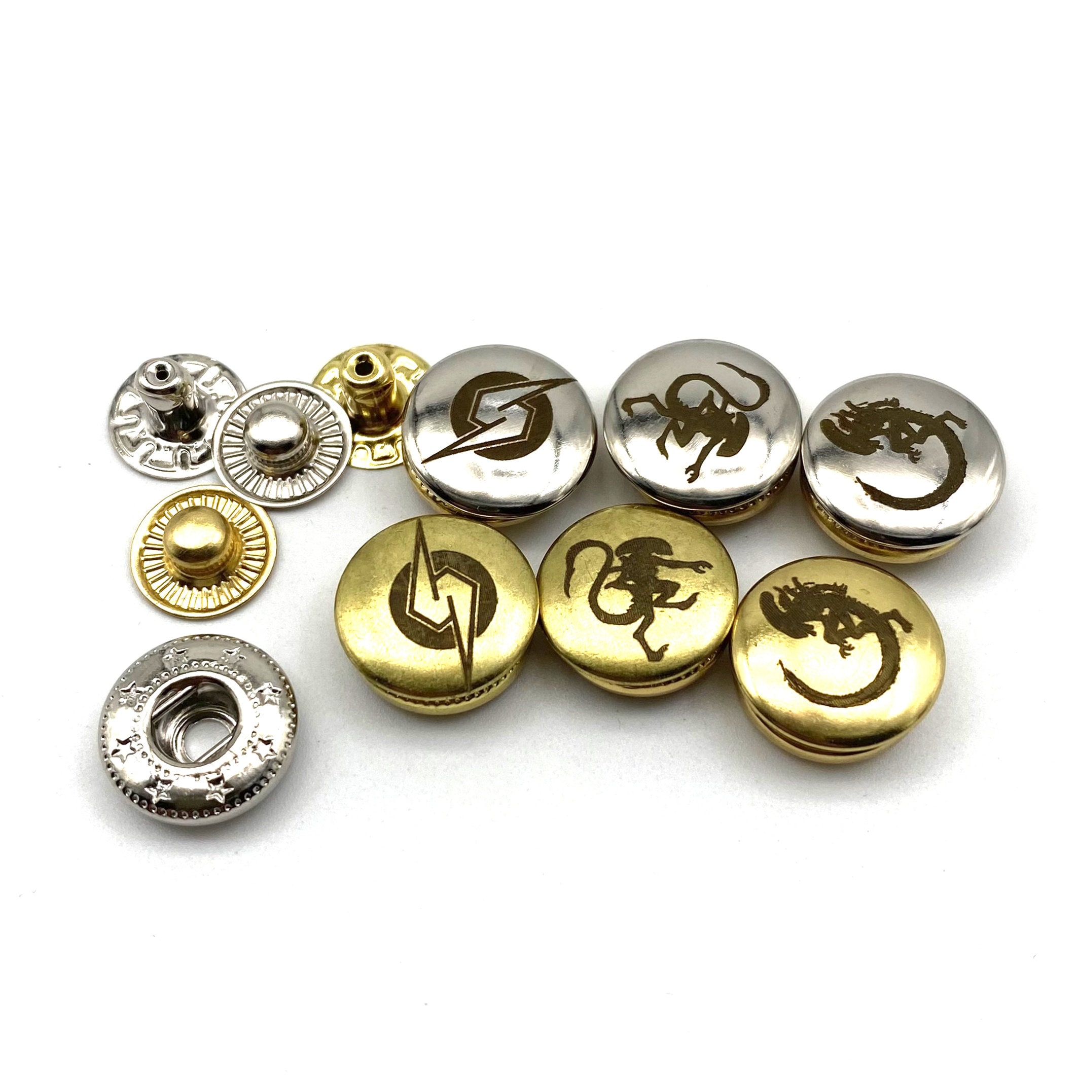 Custom Logo Leather Snaps,personalized Snap Buttons,leather Buttons ...