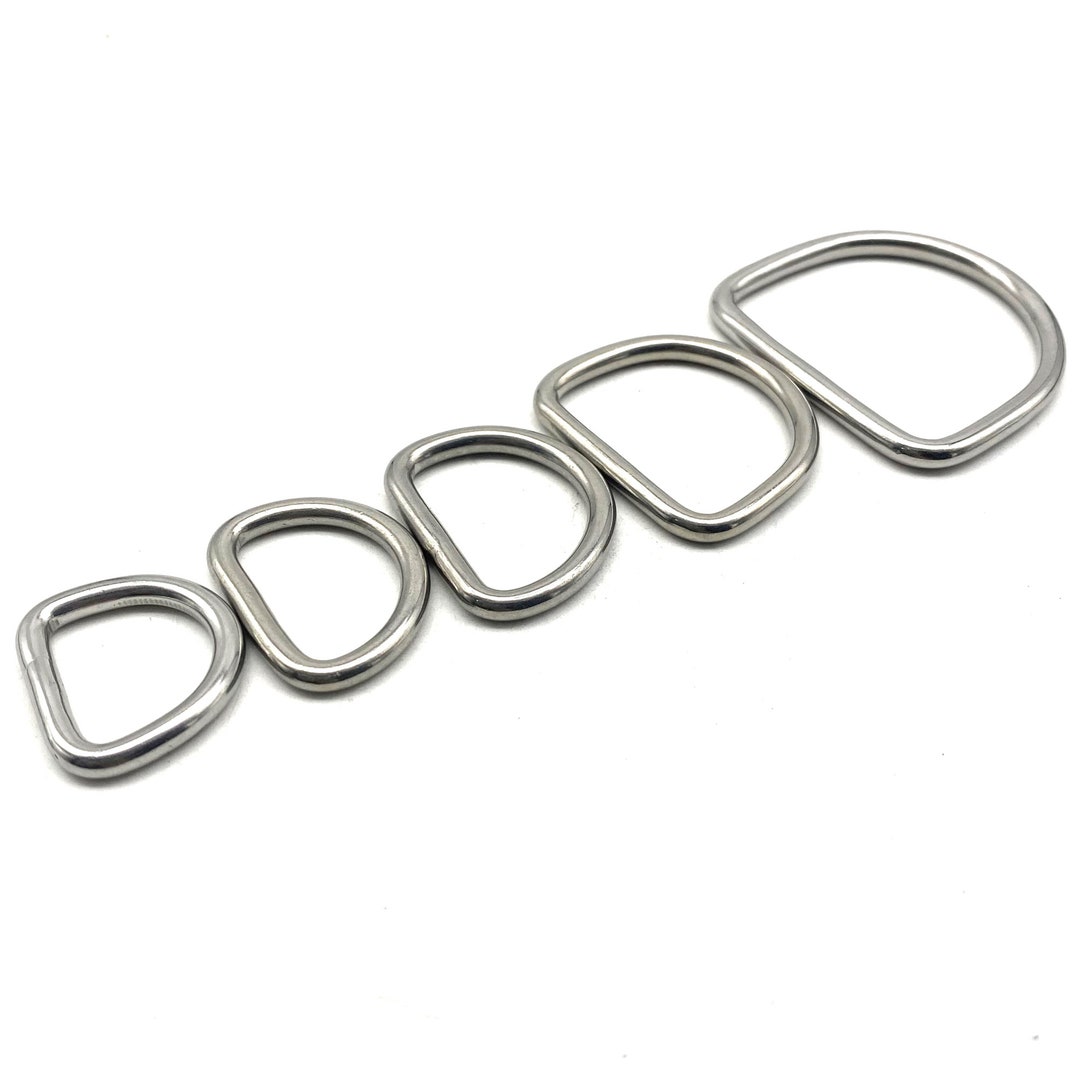 4mm Wire Stainless D Ring Seamless D Loop Bag Strap Fasten Ring Leather ...
