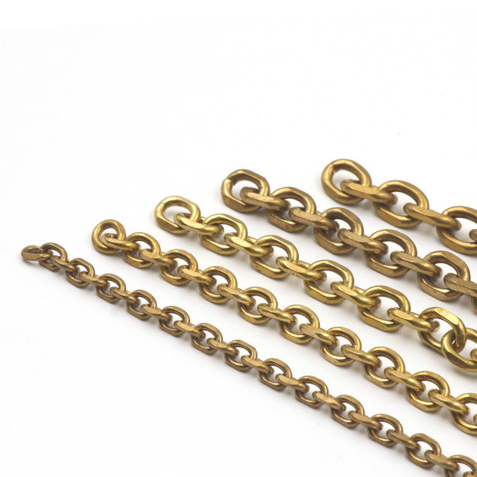 Solid Brass Anchor Link Chain Leather Wallet Chains - Etsy