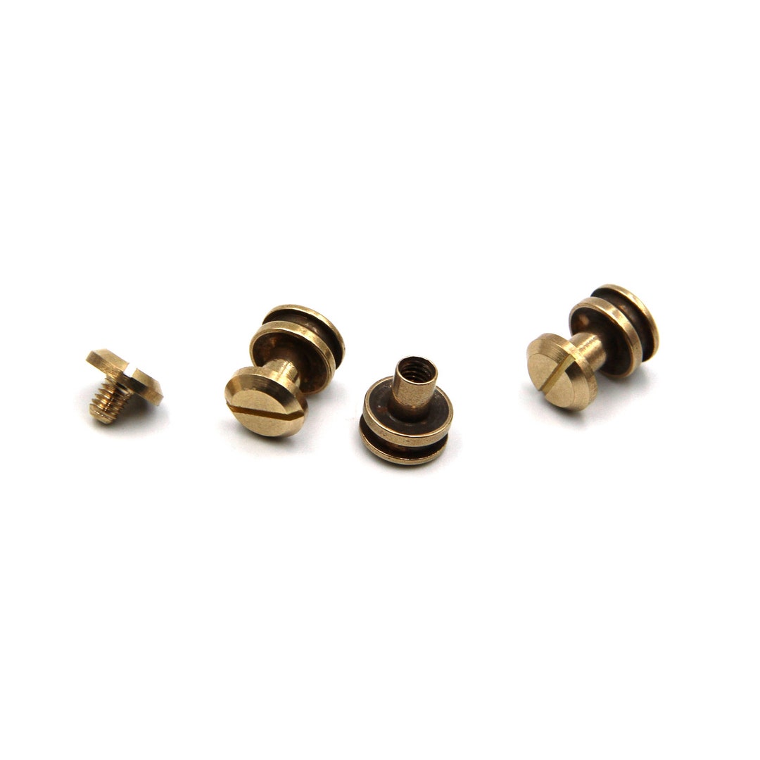 Brass Bullet Rivet Leather Fastener Rivets Chicago Screw - Etsy