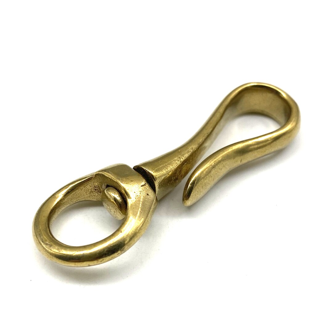 Brass Fish Hook Swivel Key Holder Men's Keychain - Etsy
