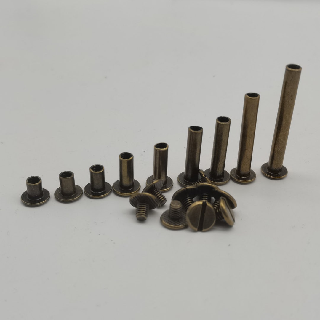 4-125mm Bronze Binding Screw Rivets Leather Booking Menu Binding Work ...