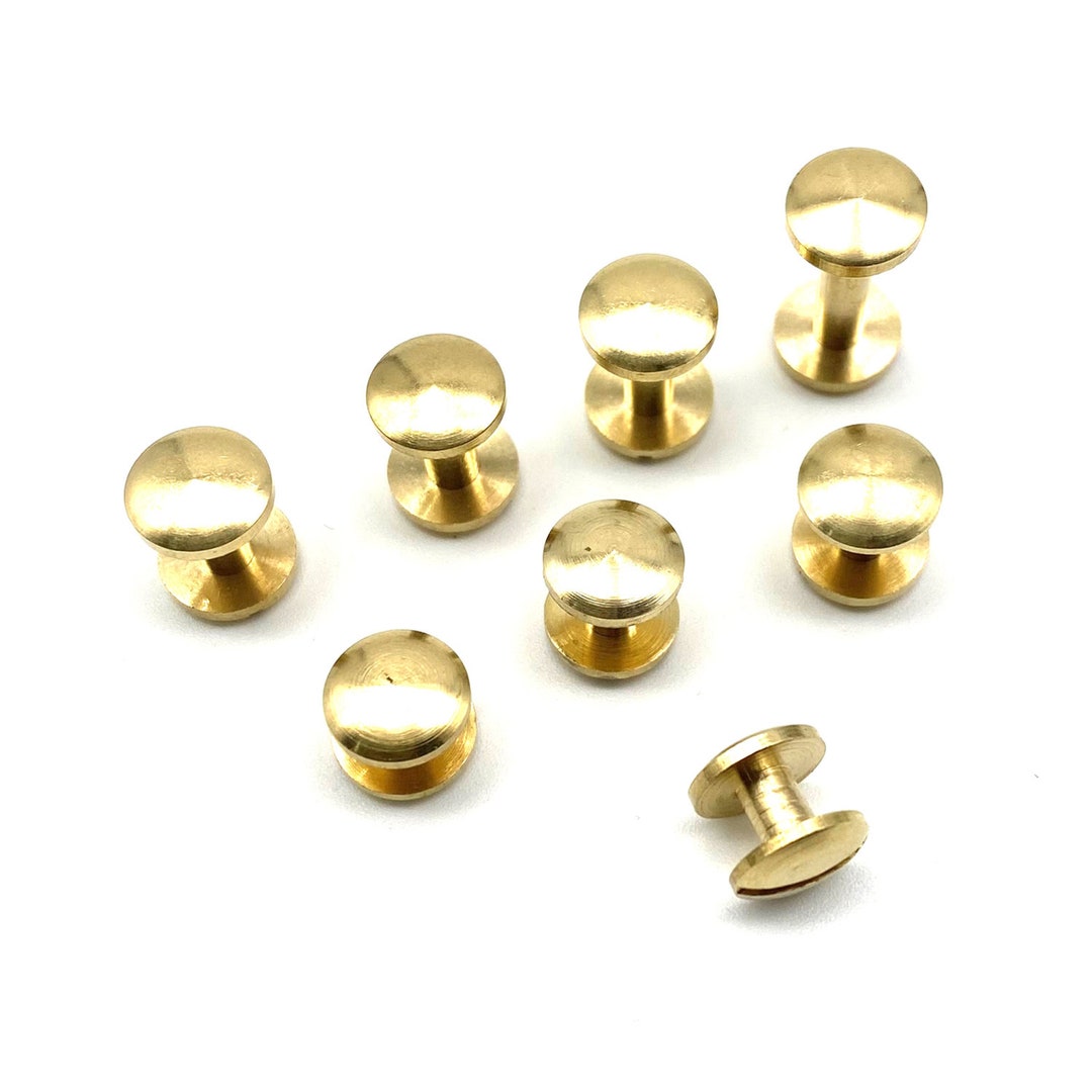 Arc Cap Brass Chicago Rivets 10x (4-15mm) Leather Craft Screw Post ...