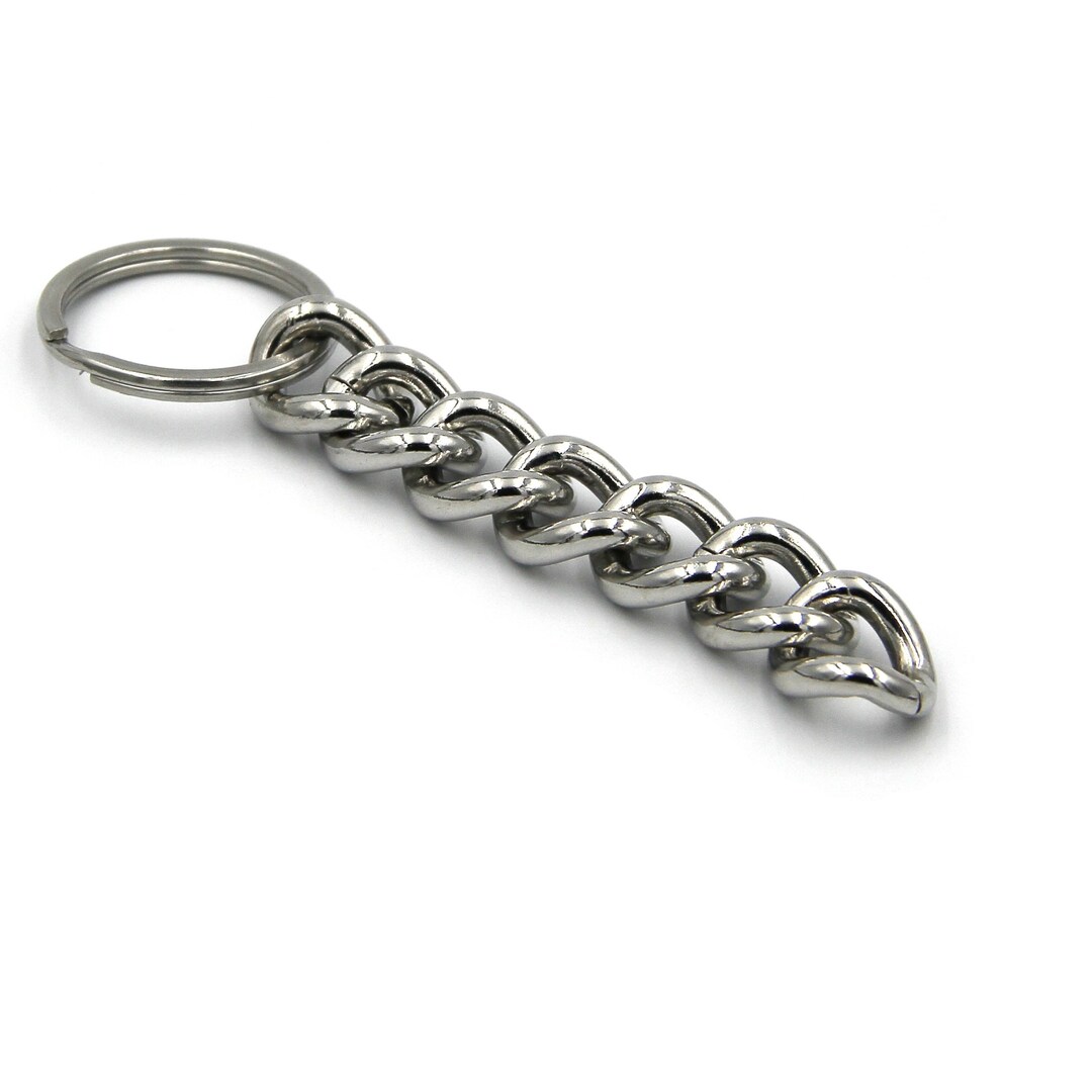 Chain Type Key Ring, Stainless Curb Chain 9mm Keychain Extension - Etsy