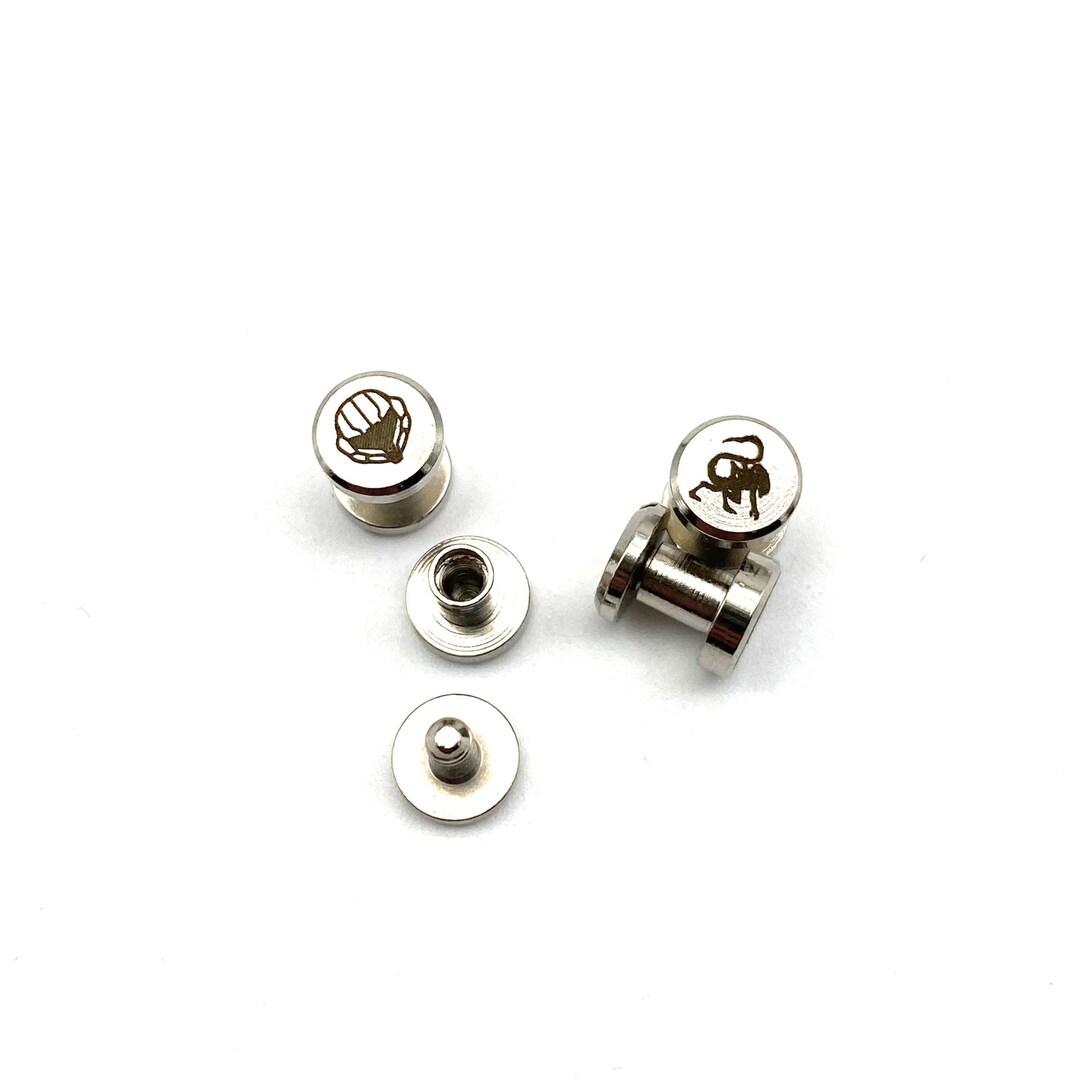 8mm Silver Chicago Rivets Custom Logo Leather Rivets Screw Back Fasten ...
