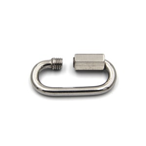 Oval Stainless Carabiner Screw Lock Backpack Fast Clasp Clip Rope ...