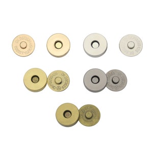 10 Sets Double Caps Magnetic Snaps Clasps for Bag Purse Leather ...