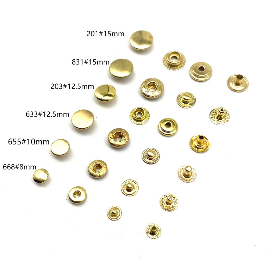 Brass Snap Buttons Leather Fastener Snap Closure - Etsy