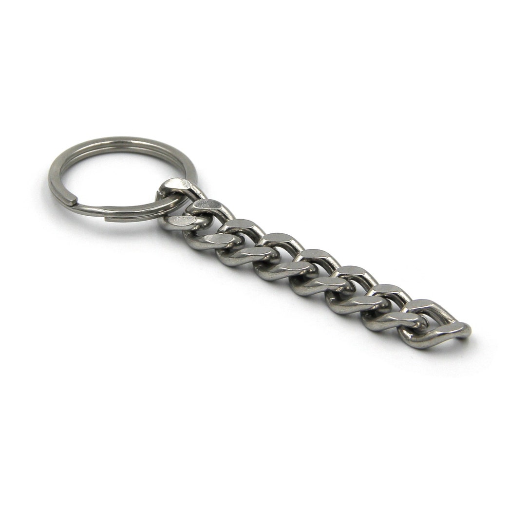 Chain Type Key Ring, Stainless Curb Chain 11mm Keychain Extension - Etsy