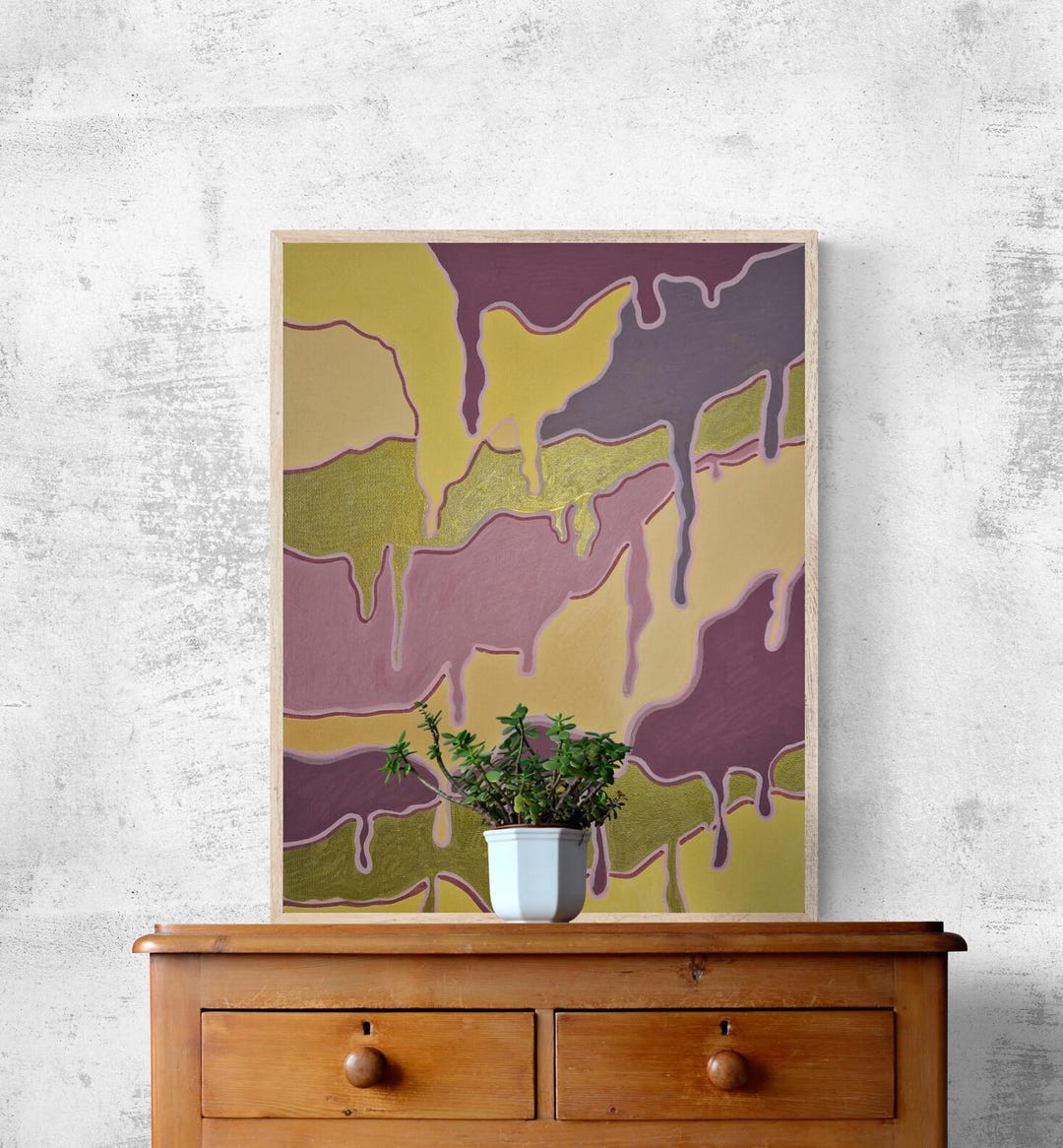 Mellow Drip Unframed Canvas 30 X 40cm - Etsy