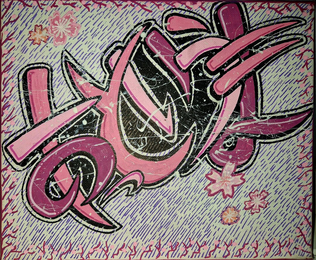 Attoyuma Graffiti - Unframed Canvas 25 X 30cm - Etsy
