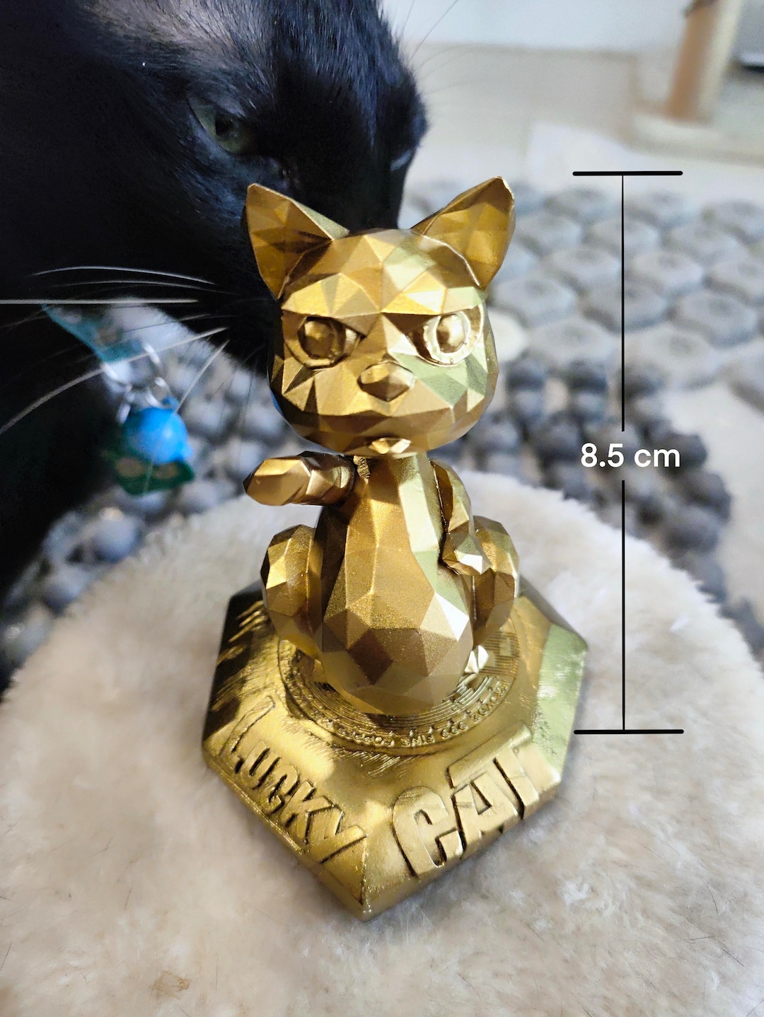 Midnight Lucky Cat Polygon Art Toy Sculpture Figure Preoder - Etsy
