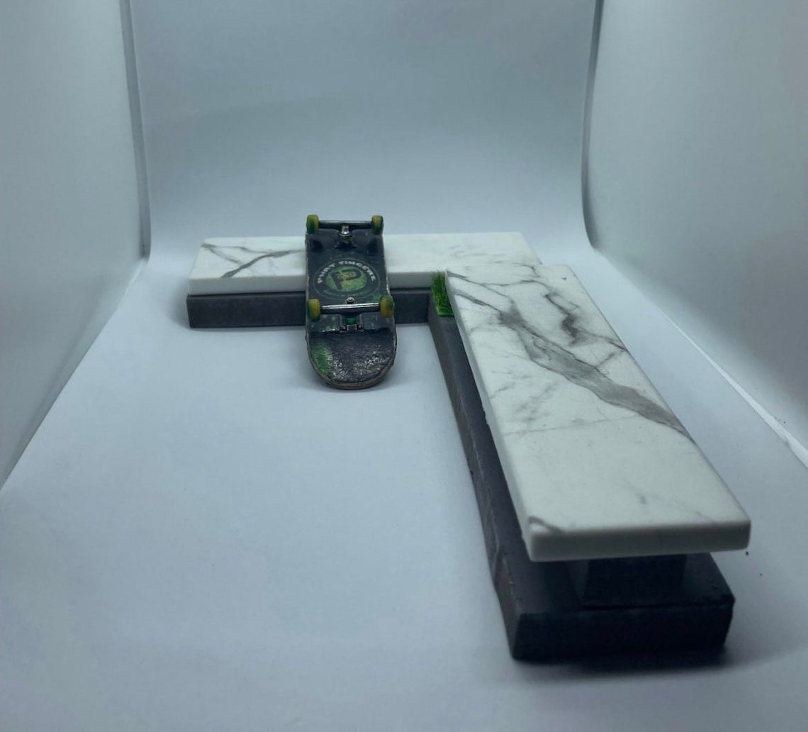 Fingerboard Small Marble L Ledge - Fingerboard Obstacles and Ramps ...