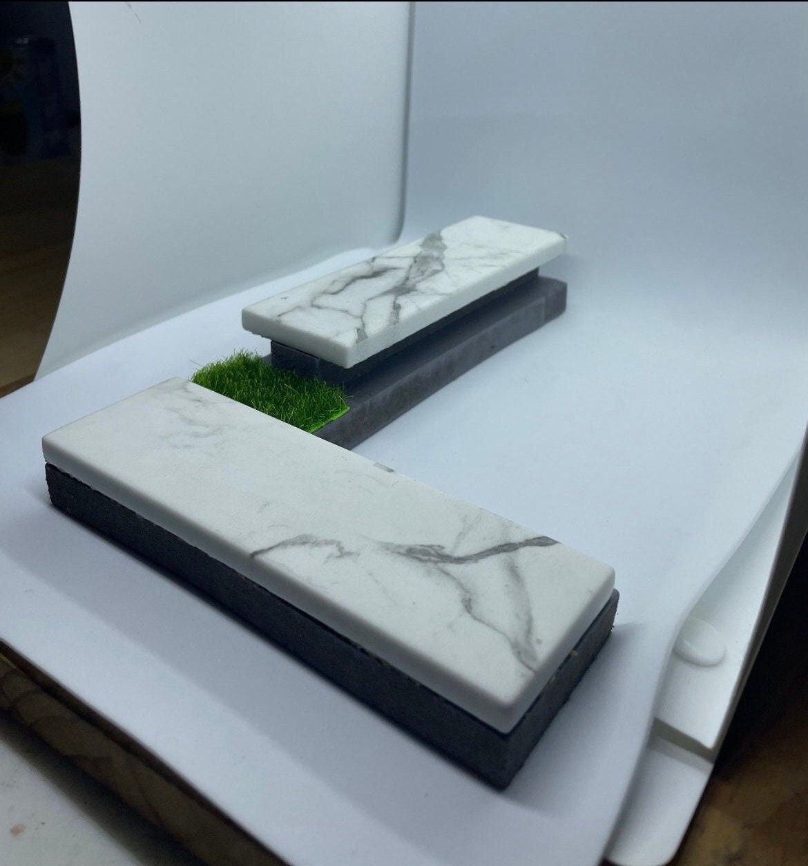 Fingerboard Small Marble L Ledge - Fingerboard Obstacles and Ramps ...