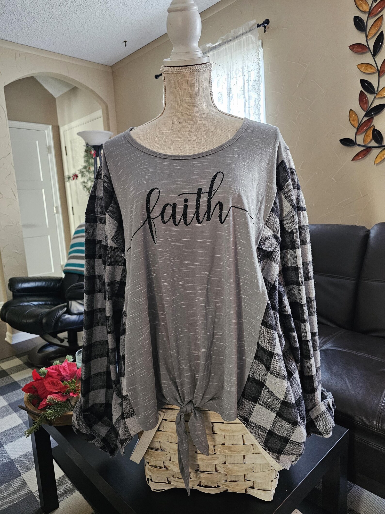 Upcycled Flannel Shirt and T-shirt - Repurposed - Spliced Clothing ...