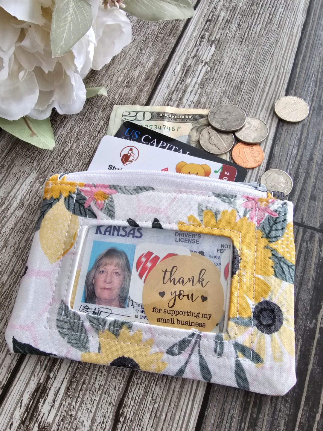 ID Wallet Zipper ID Case Coin Purse ID Carrier Minimalist Wallet ...