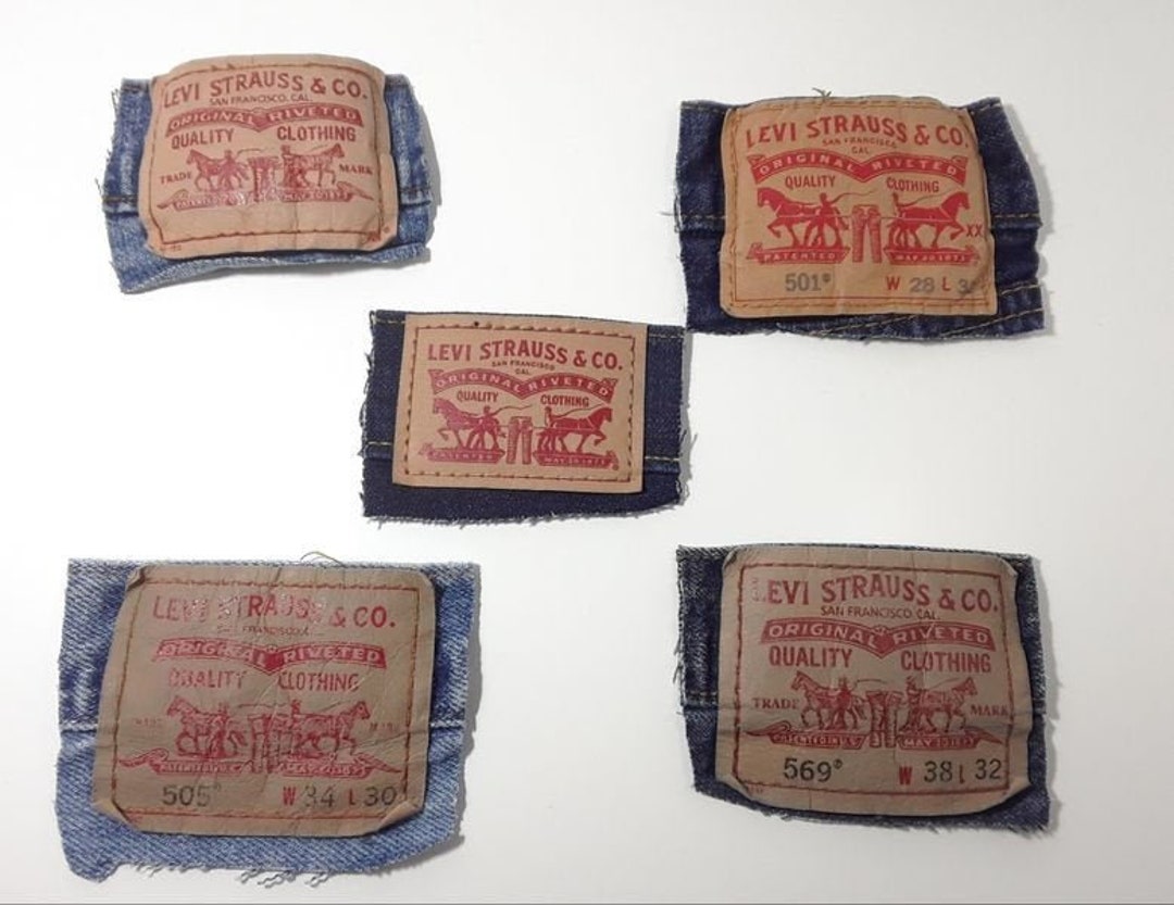 5 Levi's Jeans Back Labels Tags Patches Reclaimed Recycled - Etsy