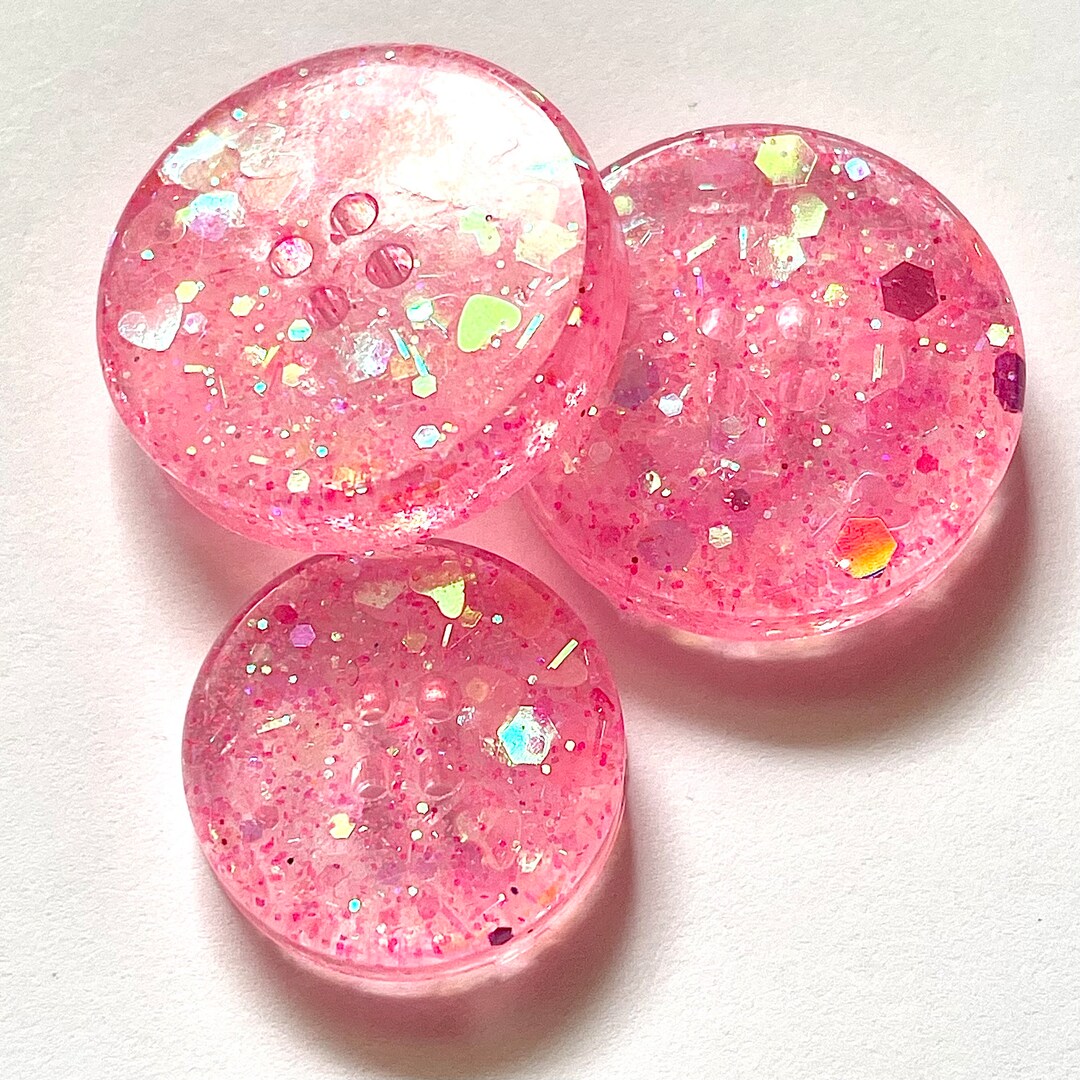 Chunky Glitter Buttons Set of 3 - Etsy