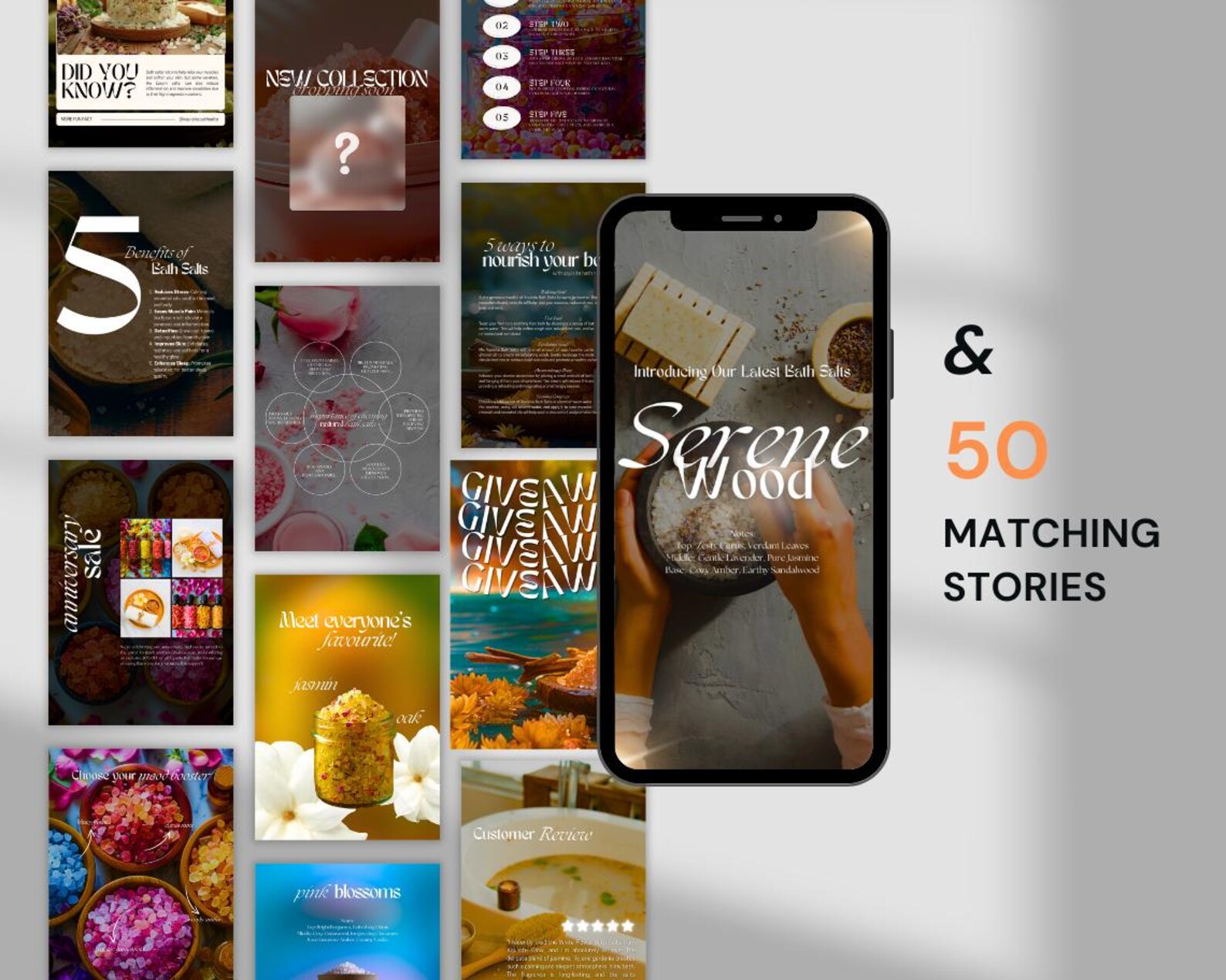 Bath Salt Instagram Post Templates, Bath Salt Business Instagram Post ...