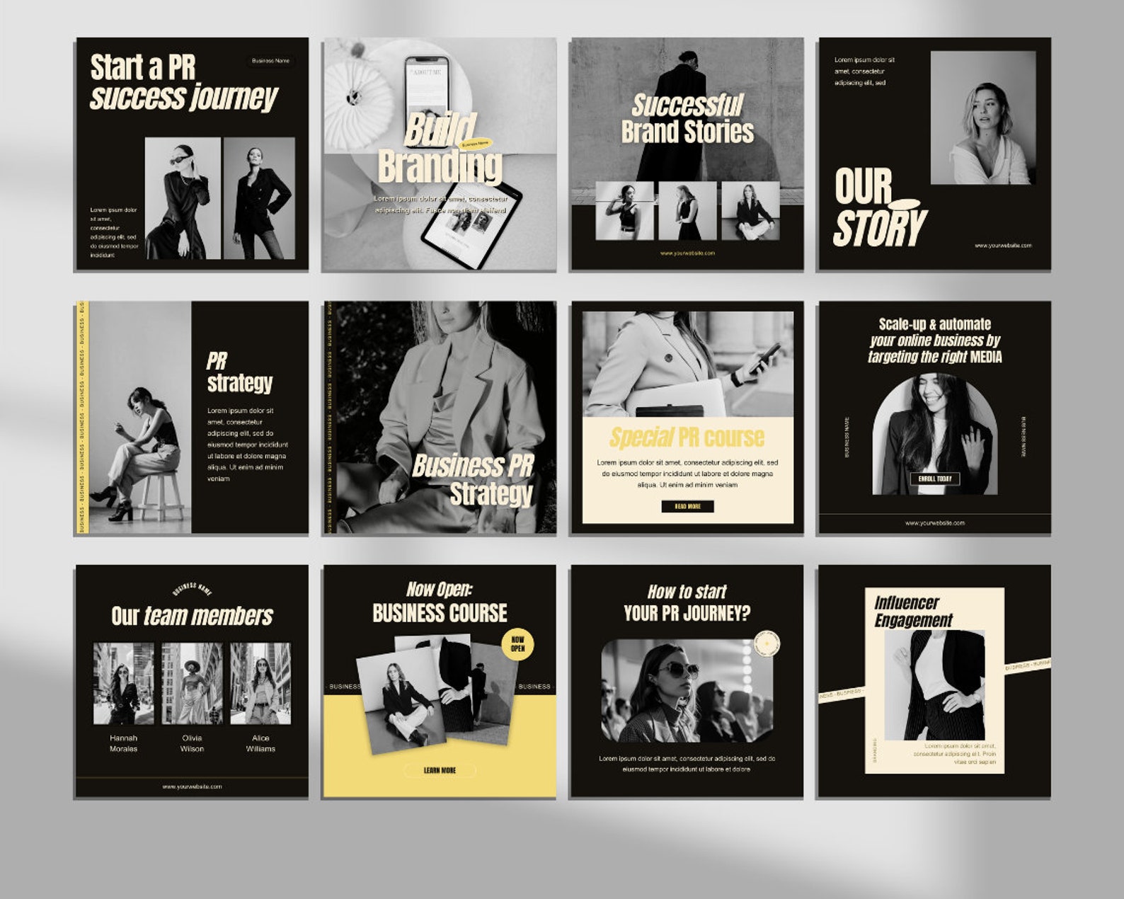 Public Relations Agency Ig Feed, PR Agent Ig Templates, Instagram ...