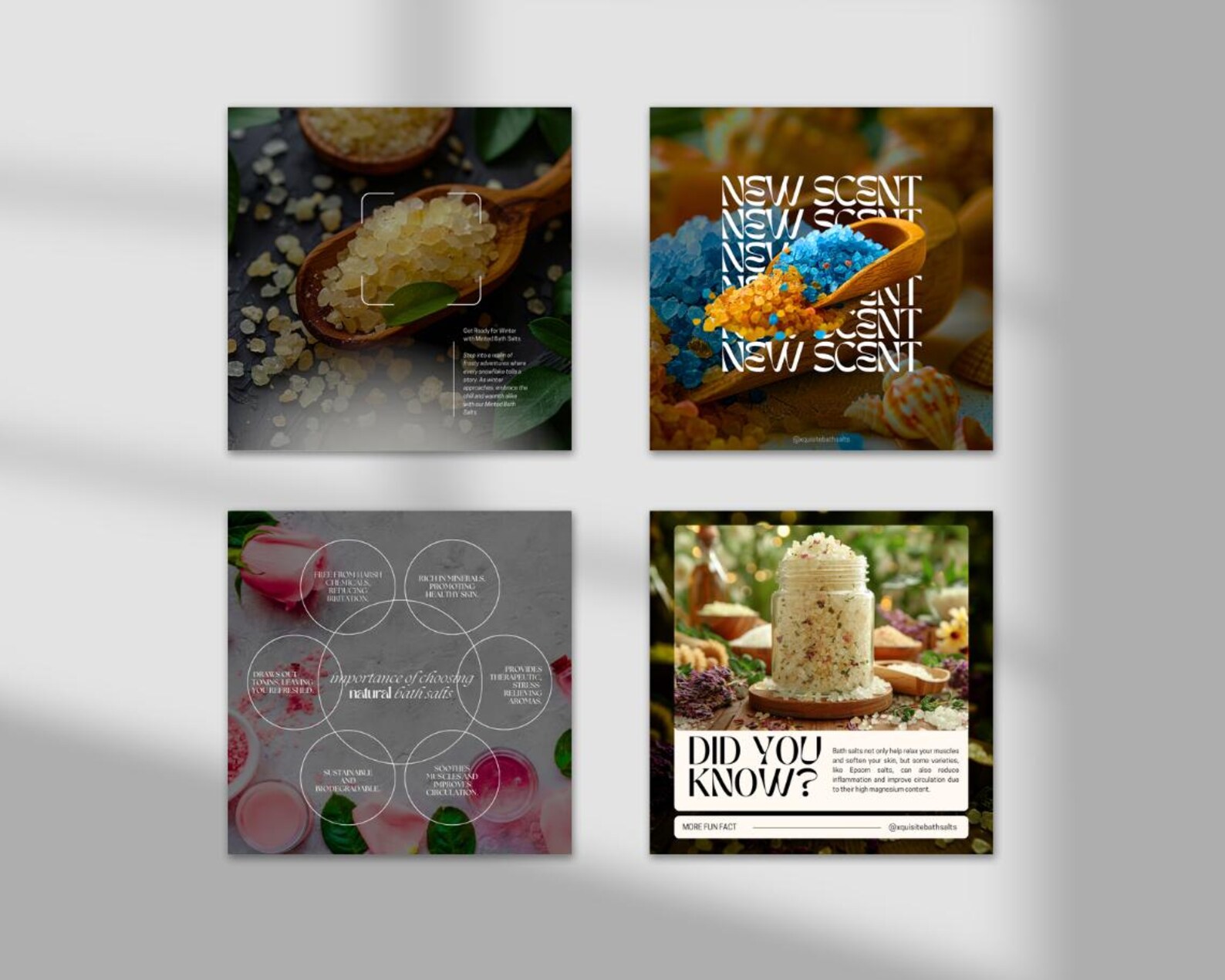 Bath Salt Instagram Post Templates, Bath Salt Business Instagram Post ...