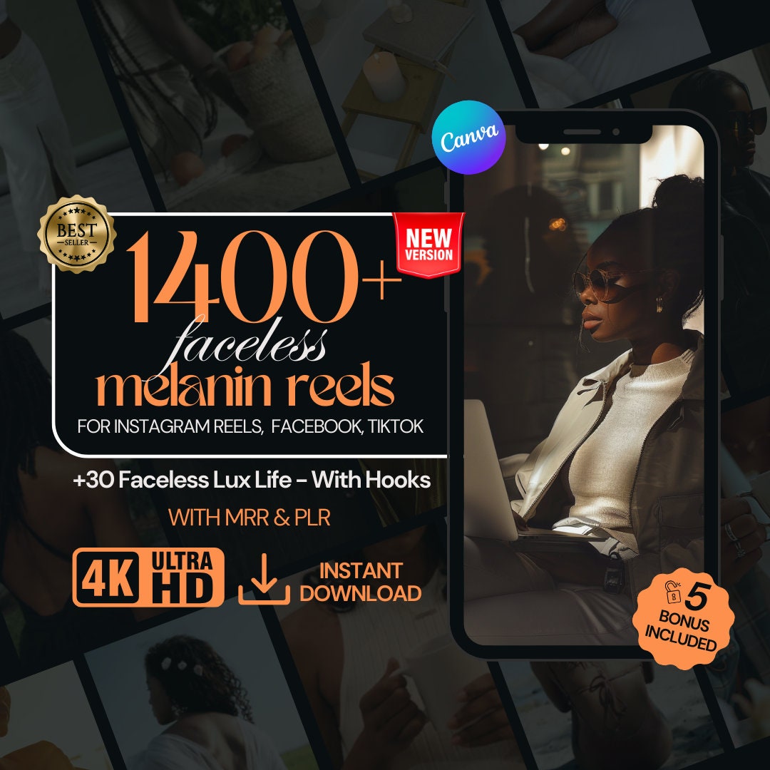 Melanin Faceless Instagram Reels Video Digital Marketing Black Women ...