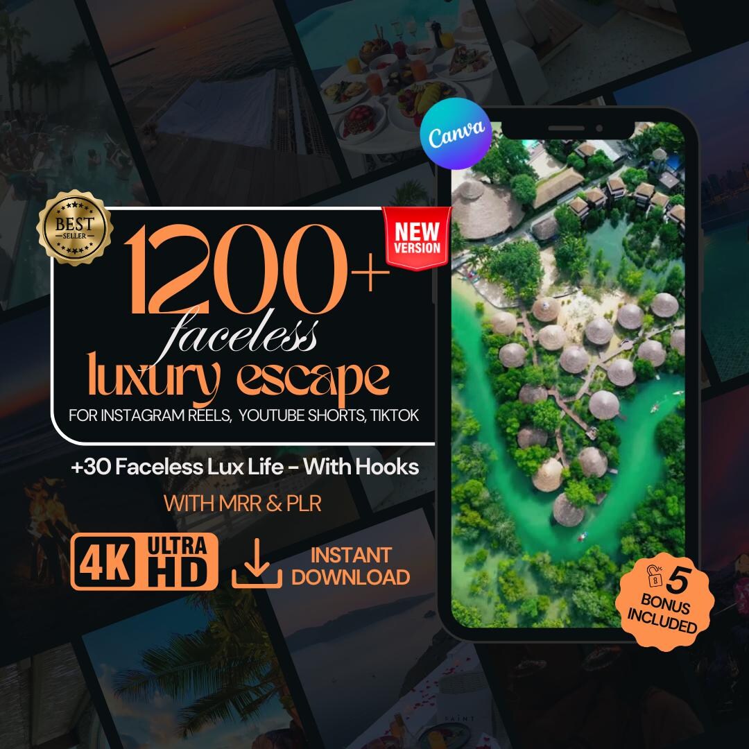 Ultimate Luxury Escape Reels for IG, Youtube Shorts & Tiktok, MRR PLR ...