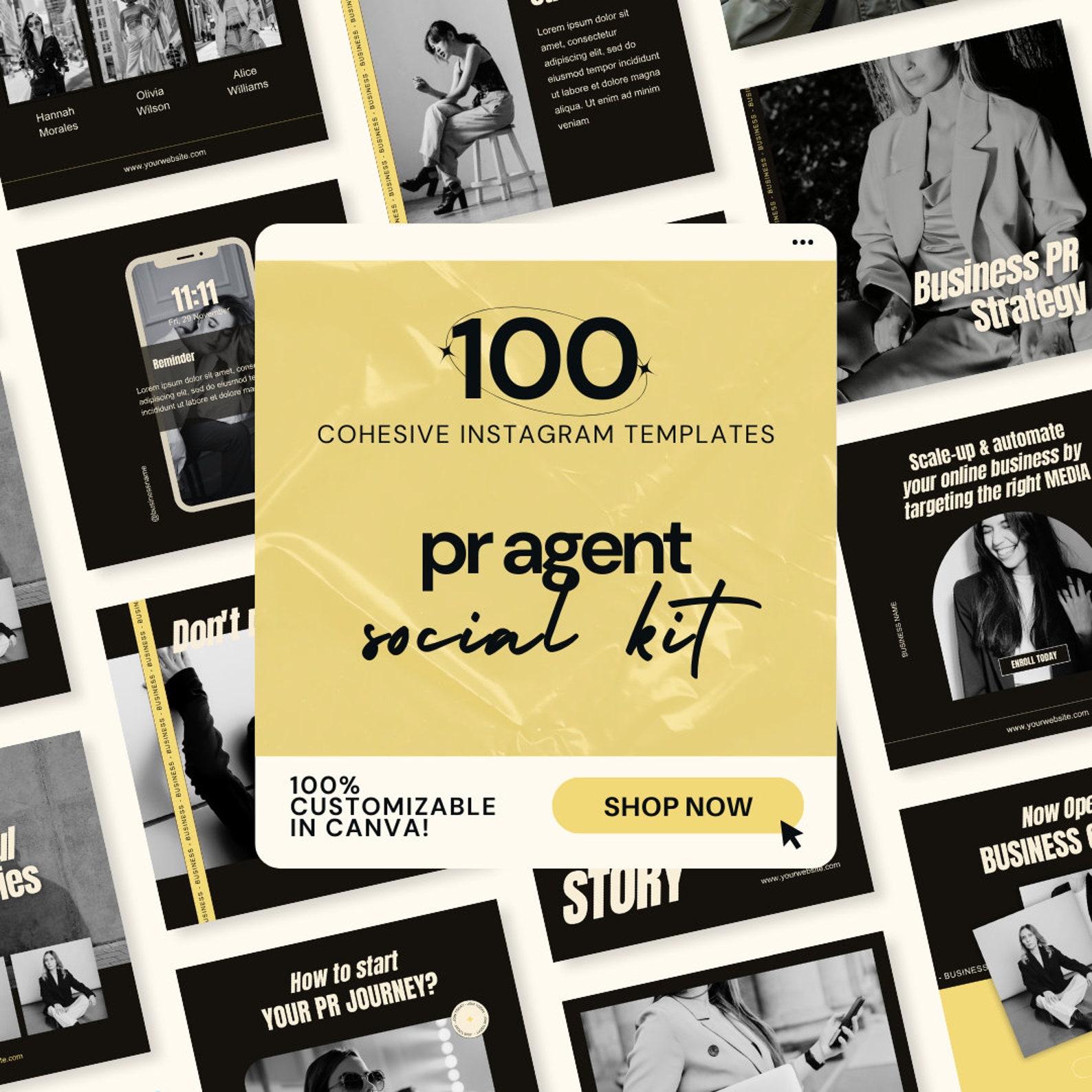 Public Relations Agency Ig Feed, PR Agent Ig Templates, Instagram ...