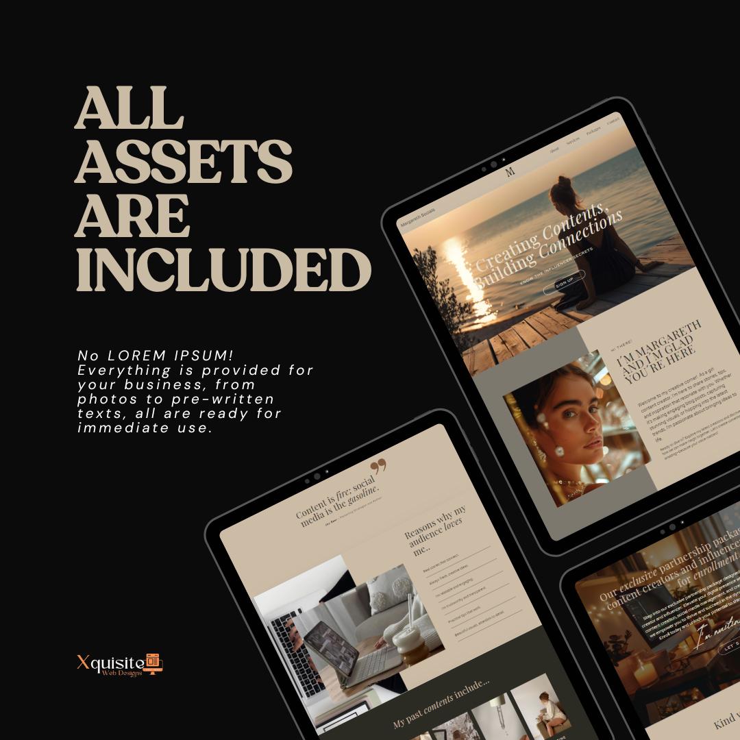 Content Creator Website Template, Canva Website for Influencer ...