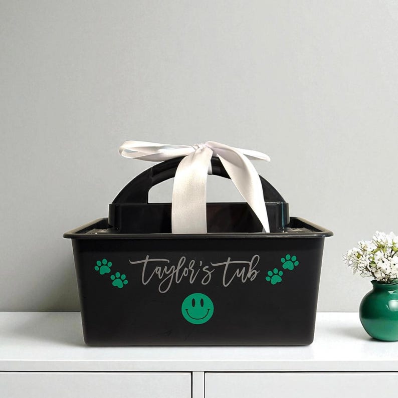 Caddy | Plastic Personalized/custom Caddy Container With Name, Text ...