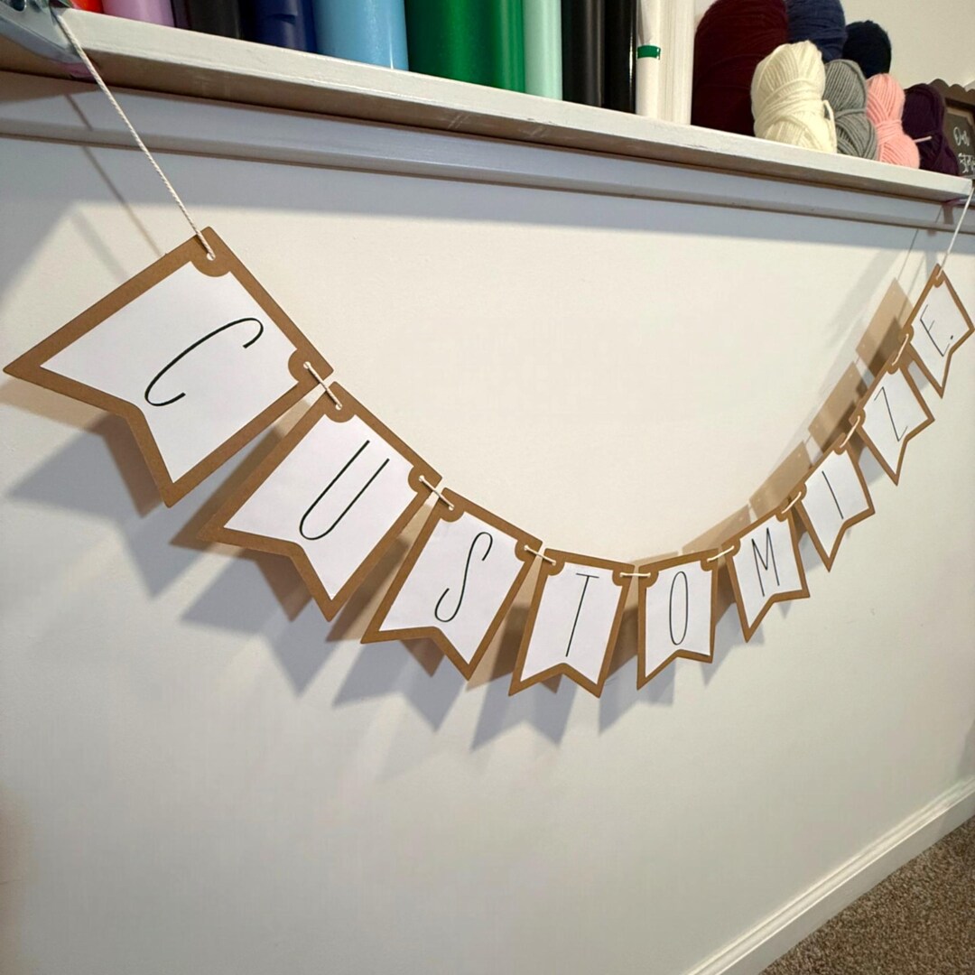 Custom-tailored Rae Dunn Inspired Banner With Personalized Word | Rae ...