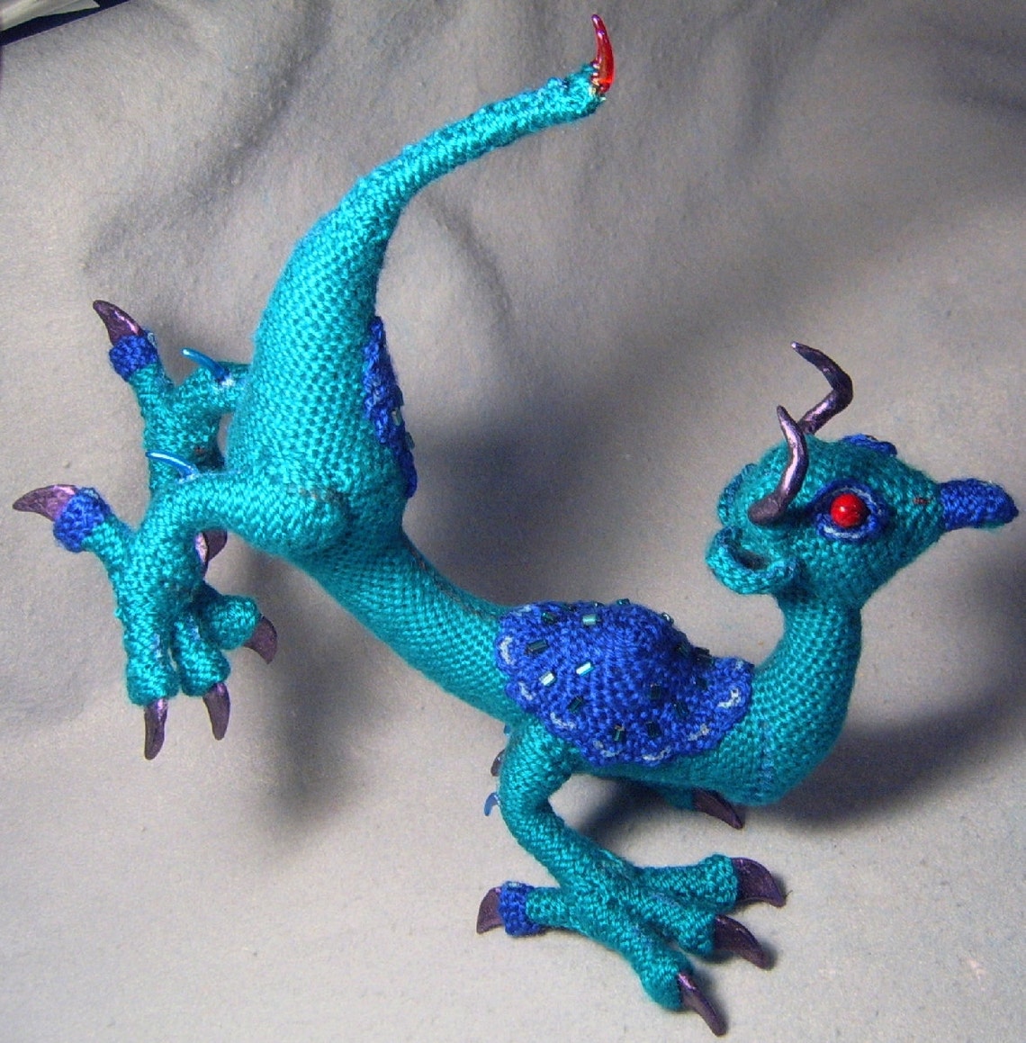Evalis Ooak Poseable Crocheted Creature - Etsy
