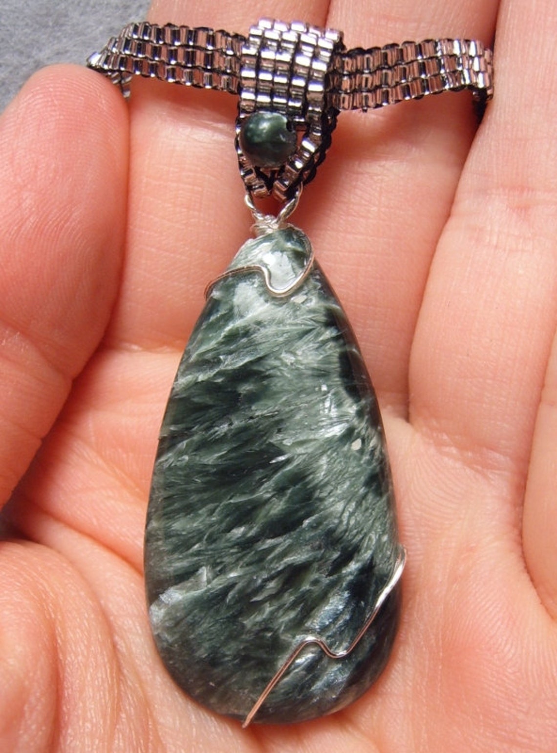 Jude, Wire-wrapped and Beadwoven Necklace - Etsy