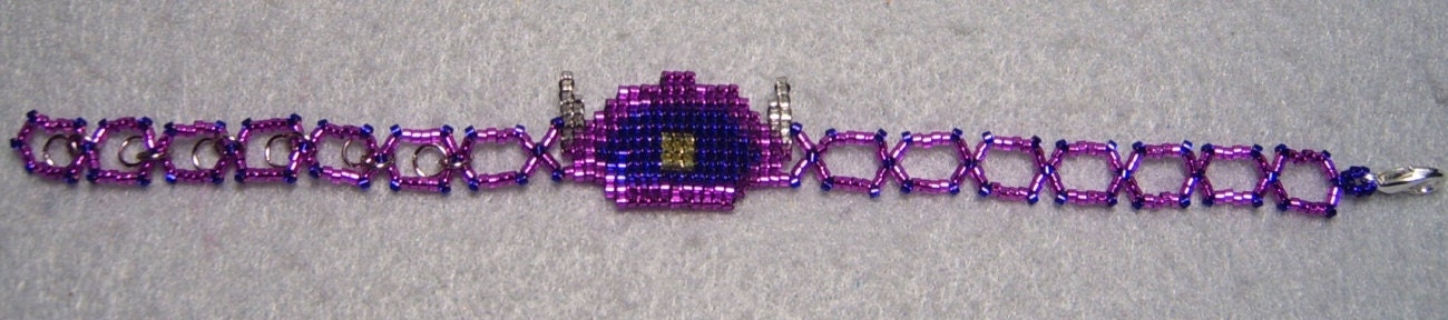 Shockwave Bracelet Somewhat Subtle Shiny Beadwoven Geekery - Etsy