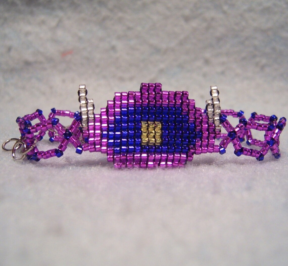 Shockwave Bracelet Somewhat Subtle Shiny Beadwoven Geekery - Etsy