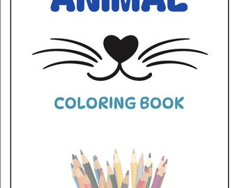 My Animal Coloring Book - Etsy