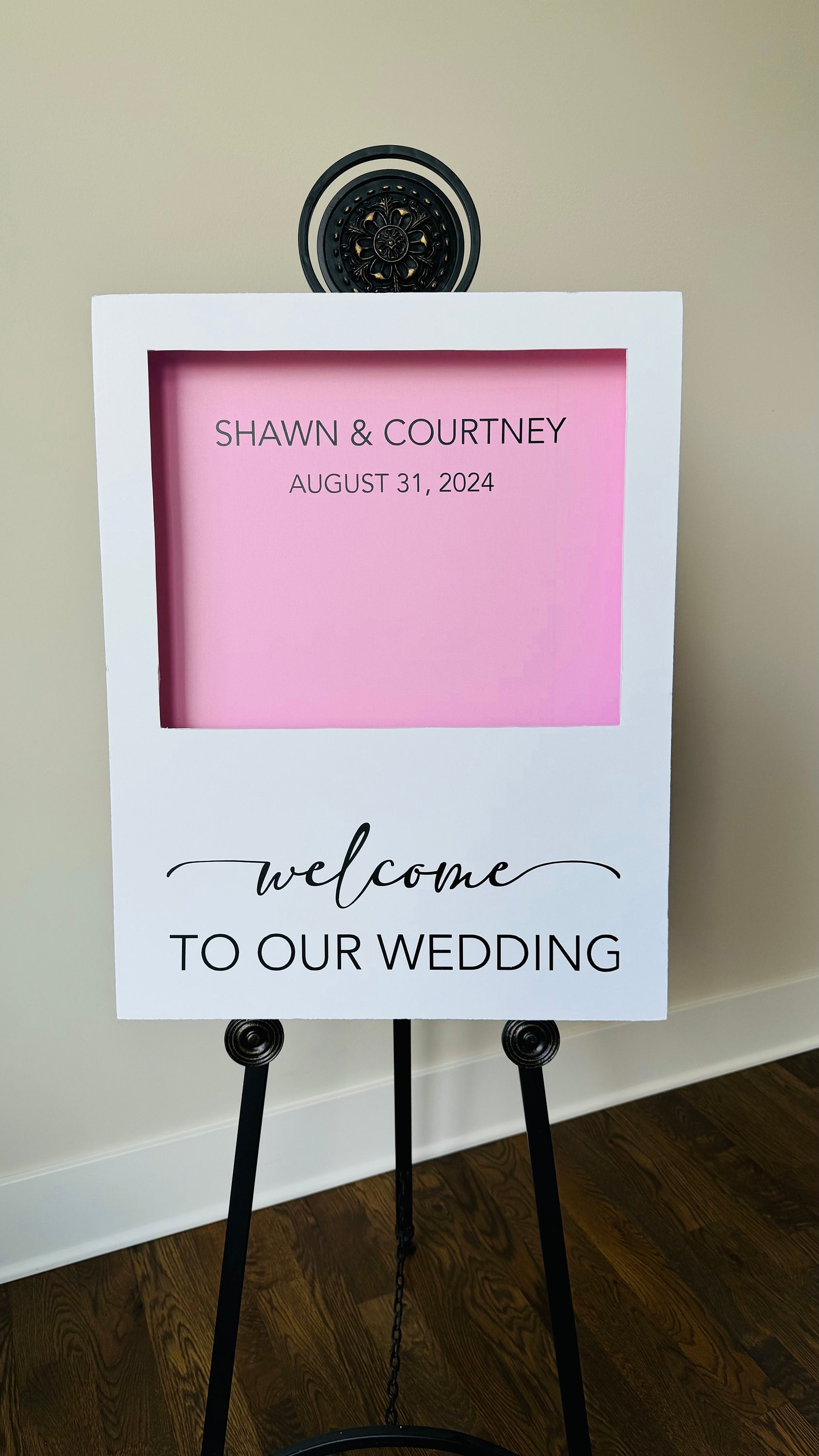 Wedding Welcome Sign, Flower Box Welcome Sign, Wedding Decal, Event ...
