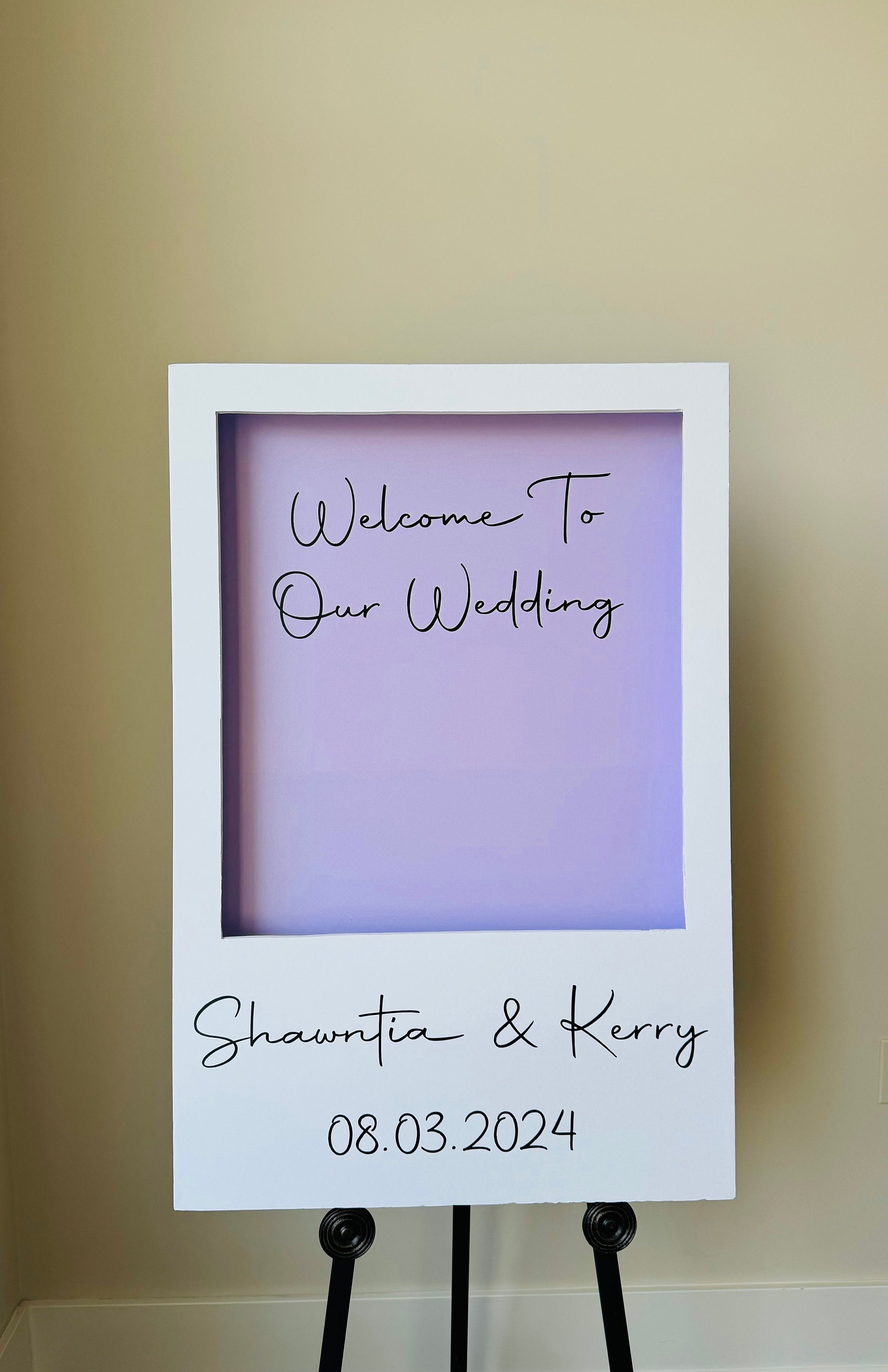 Wedding Welcome Sign, Flower Box Welcome Sign, Wedding Decal, Event ...