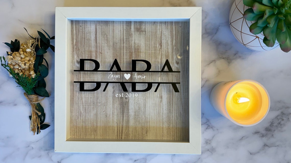 Personalized Shadowbox With Names, Family Gift Sign, Custom Shadowbox ...