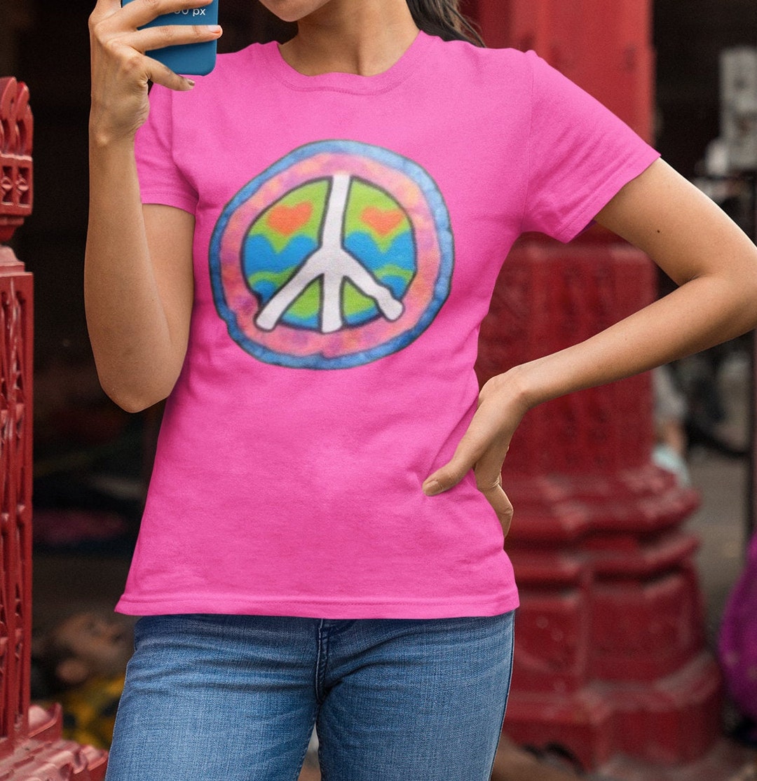 PEACE SIGN Shirt Comfort Colors T-shirt Vintage Style Old School ...
