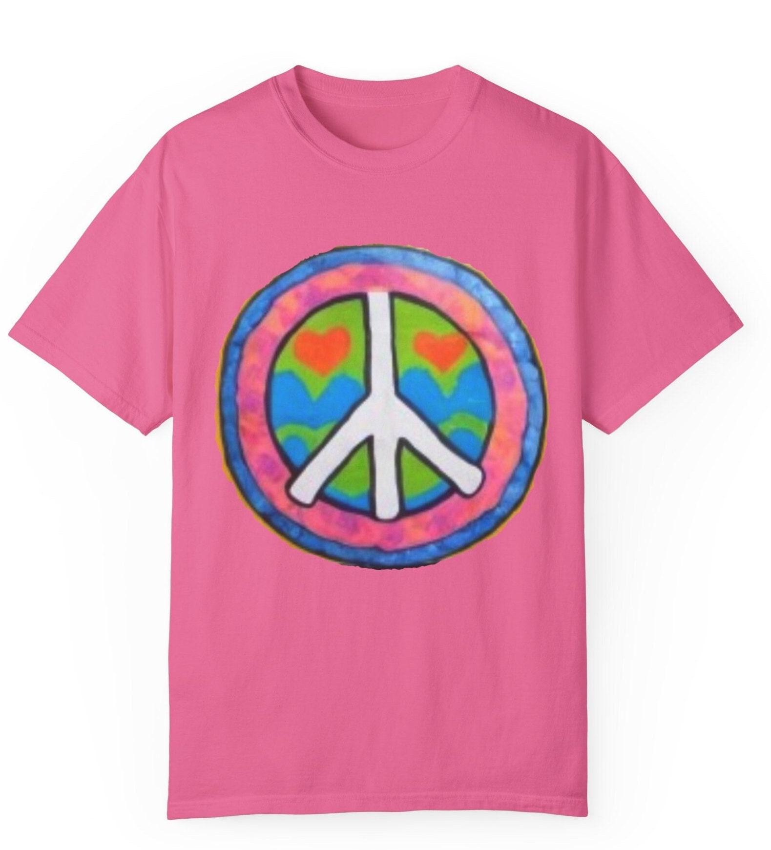 PEACE SIGN Shirt Comfort Colors T-shirt Vintage Style Old School ...