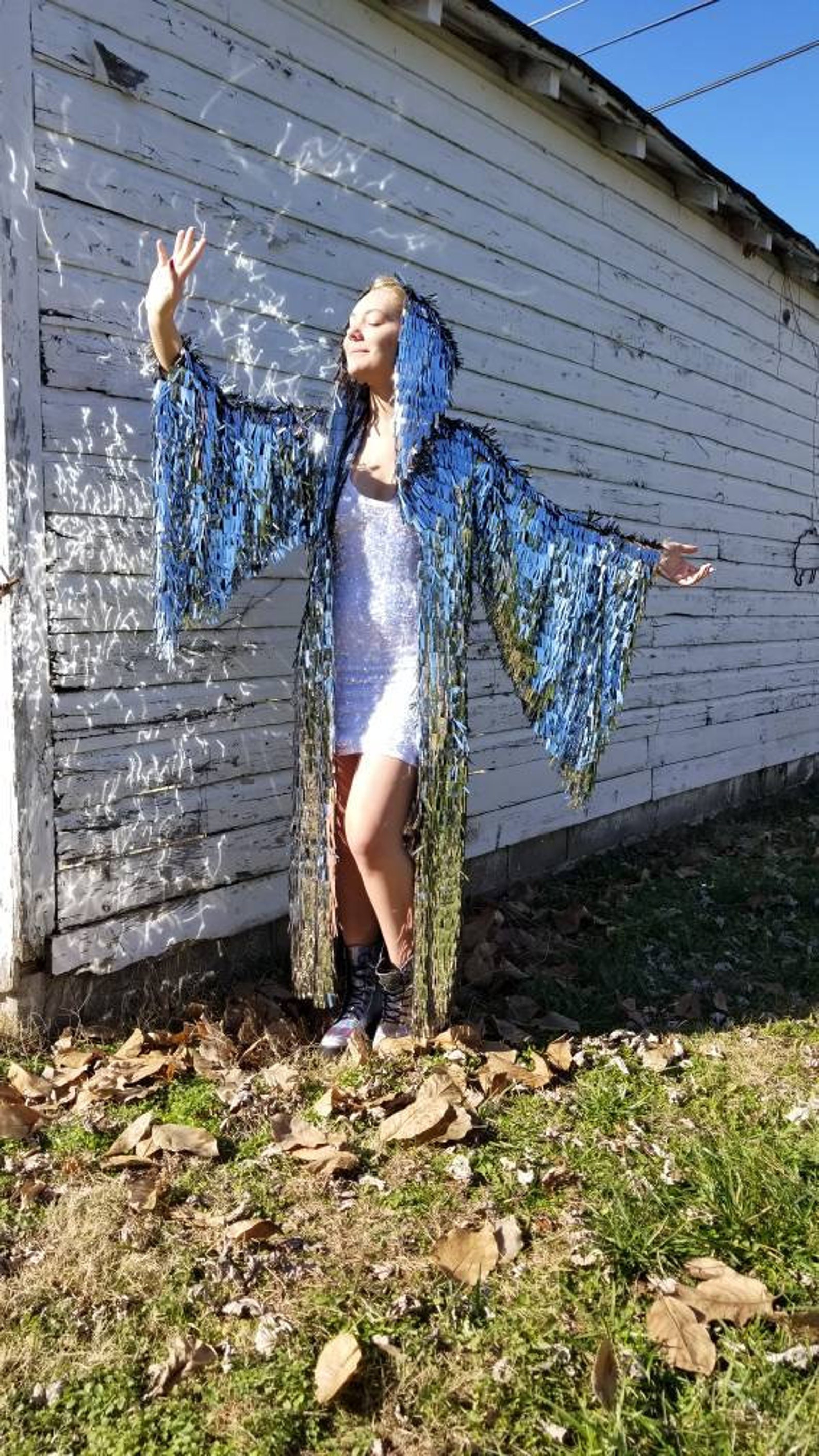 Silver Sequin Hooded Kimono Robe Size Inclusive Rave Kimono - Etsy