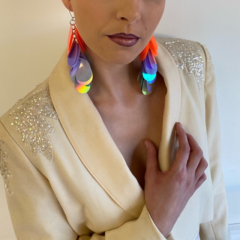 Sequin Earrings - Etsy UK