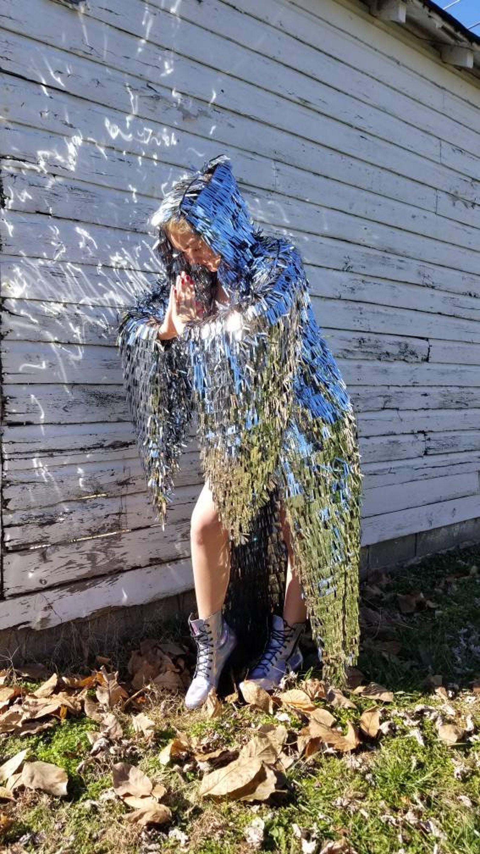 Silver Sequin Hooded Kimono Robe Size Inclusive Rave Kimono - Etsy