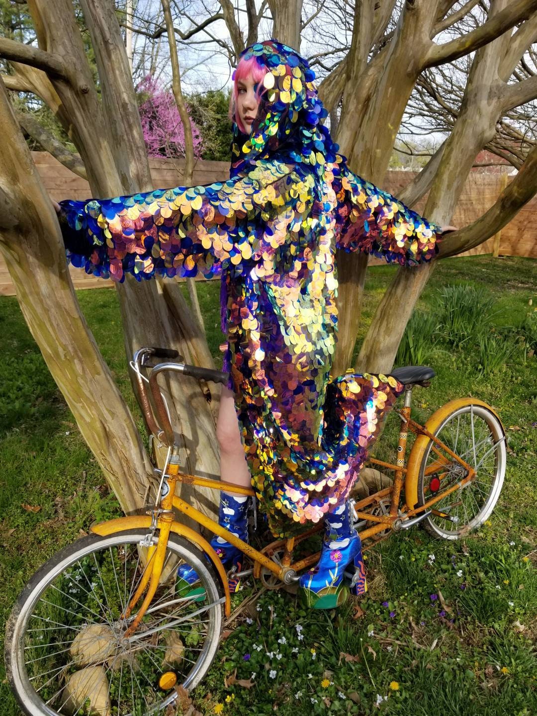 Iridescent Fire Sequin Kimono | Size Inclusive Kimono | Rave Kimono ...