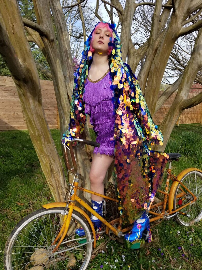 Iridescent Fire Sequin Kimono Size Inclusive Kimono Rave - Etsy