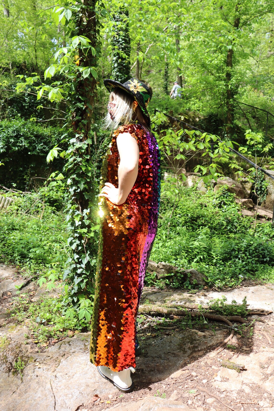 Rainbow Waterfall Sequin Vest PRIDE Costume Oufit Rainbow - Etsy