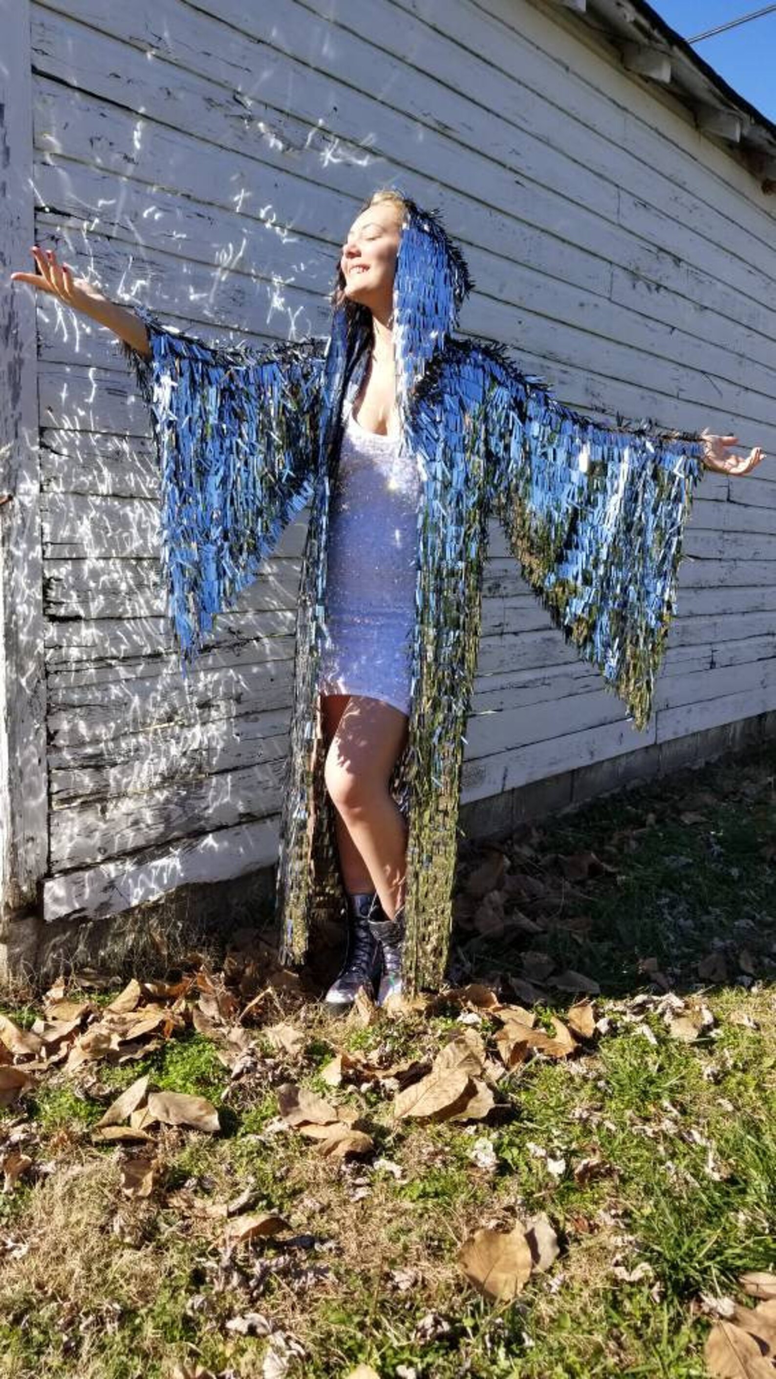 Silver Sequin Hooded Kimono Robe Size Inclusive Rave Kimono - Etsy