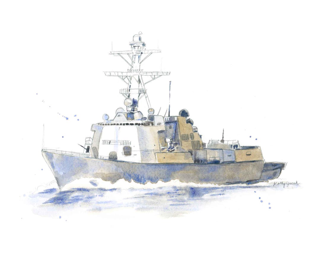 Navy Frigate Wall Art Print, Blue Gray Wall Decor for Nursery, Baby and ...